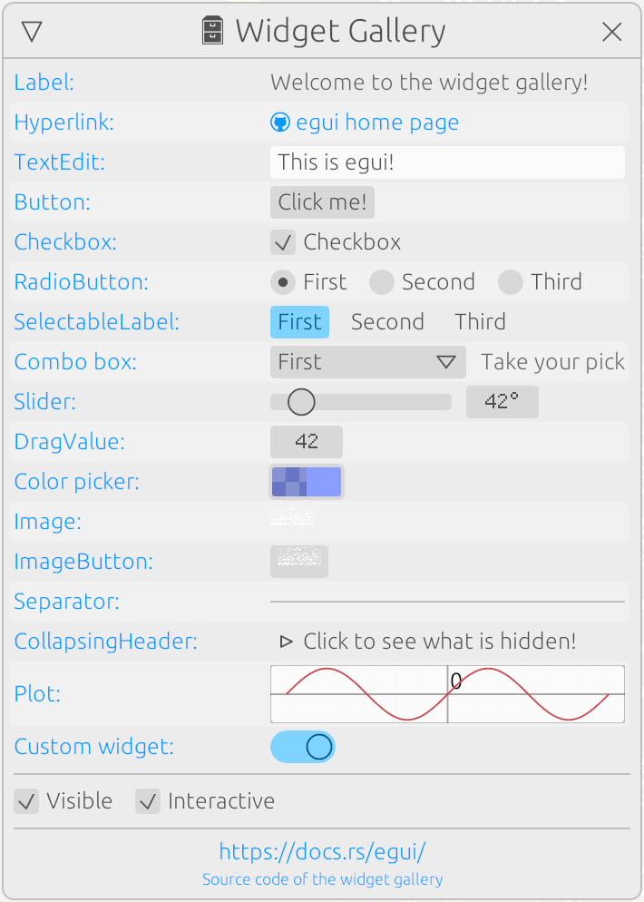 Egui — Rust Game Dev Librs
