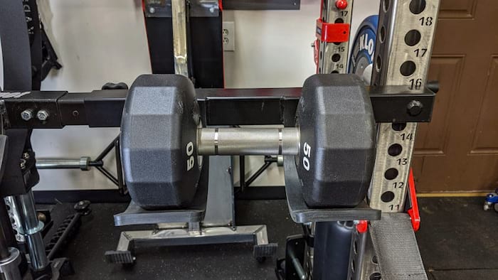 VersaSpot Dumbbell Spotter System: J-Hooks for Your Dumbbells | Garage ...