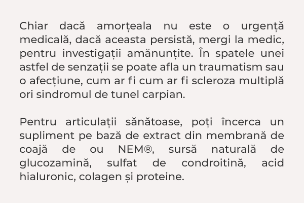 Amortirea mainilor sau picioarelor: cauze, simptome, tratament